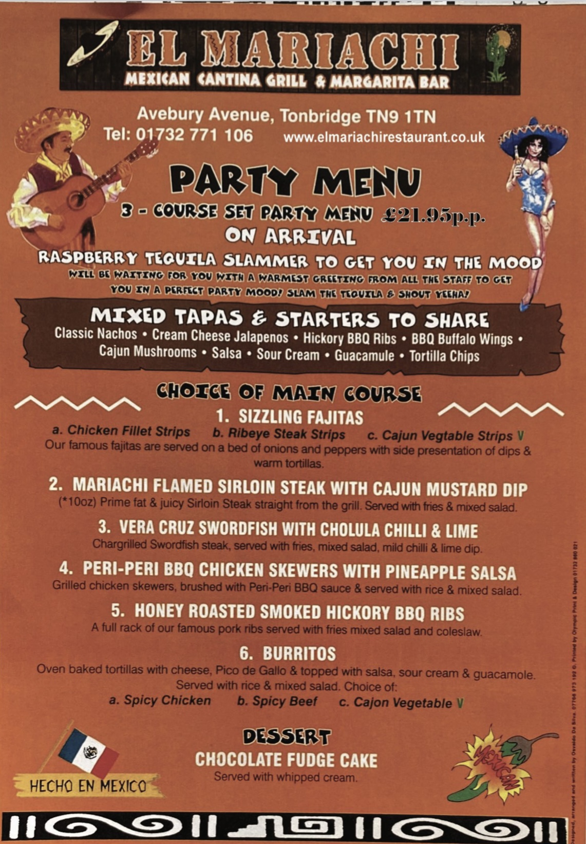 Menus | El Mariachi